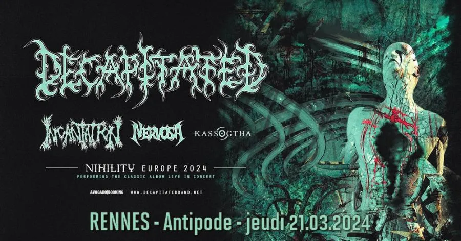 Evento Decapitated - 21/03/2024 - Rennes - Antipode - França